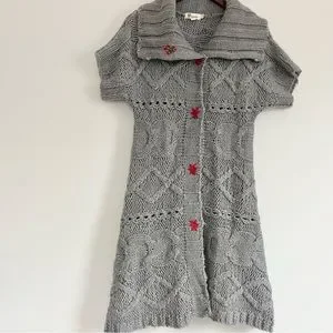 Aryeh | Sweaters | Aryeh Anthropologie Gray Cable Knit Chunky Midi Cowl ...